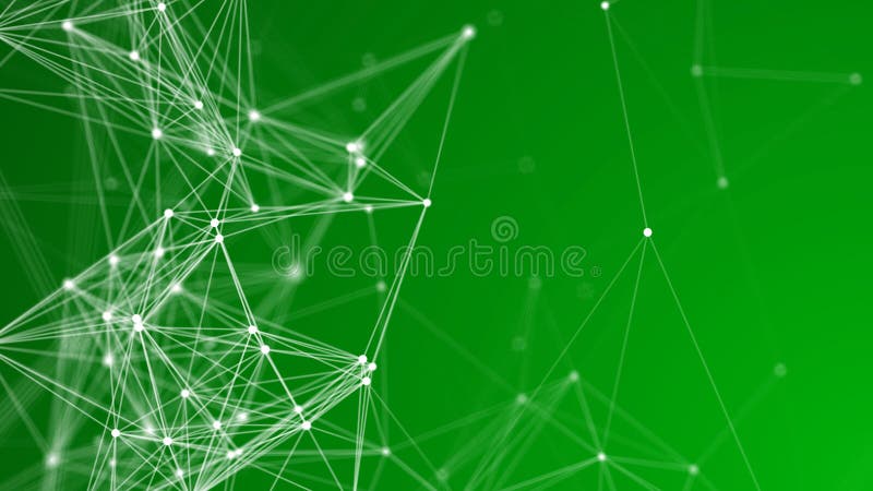 Networking and Technology Background - Green Gradient with White Nodes ...