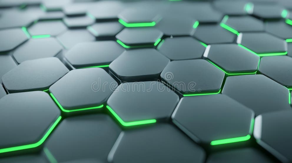 Networking-themed Background with a Grid of Interconnected Hexagons in ...