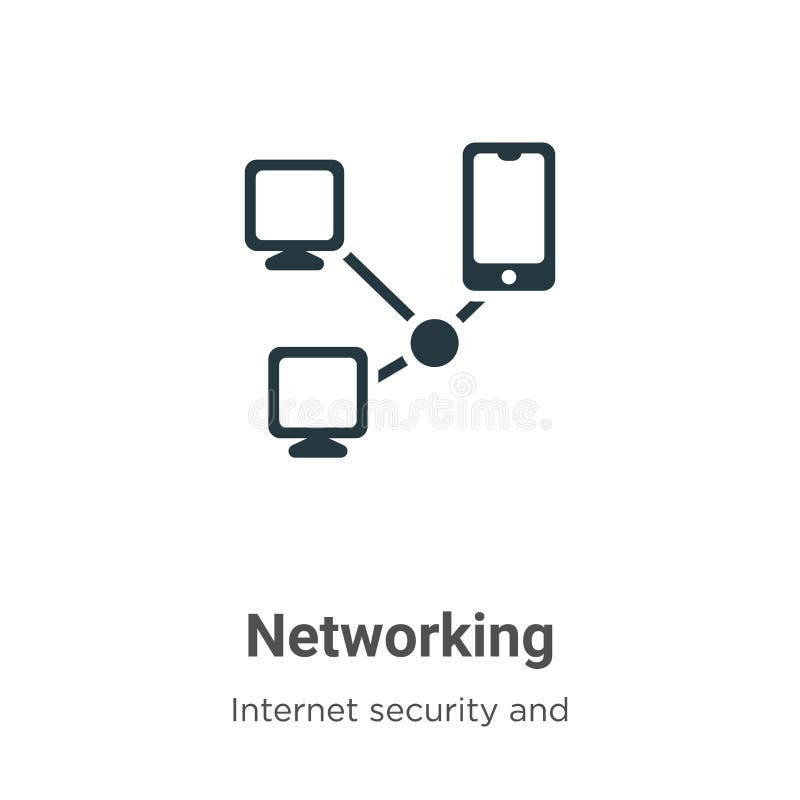 Networking Vector Icon on White Background. Flat Vector Networking Icon ...