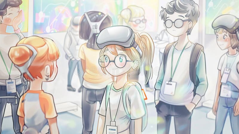 Networking at a Virtual Reality Conference, Immersive Experience with ...