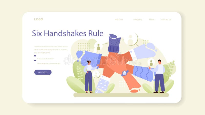 Networking Web Banner or Landing Page. Employees Collaboration Stock ...