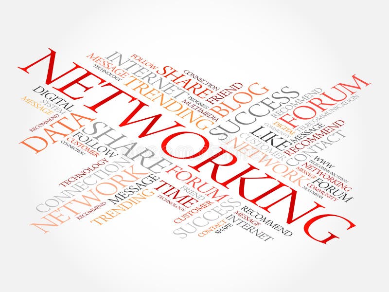 Networking Word Cloud Collage Stock Illustration - Illustration of news ...