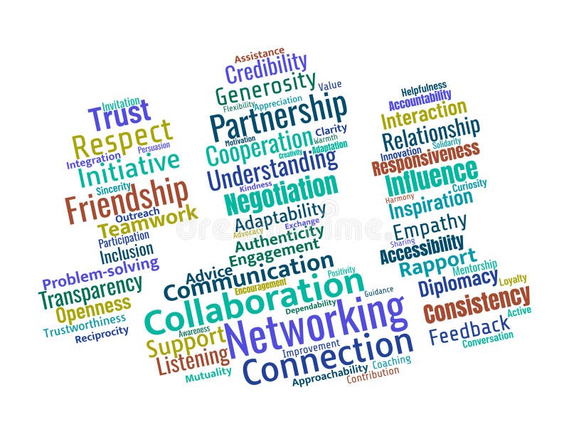 Networking Word Cloud stock illustration. Illustration of rapport ...