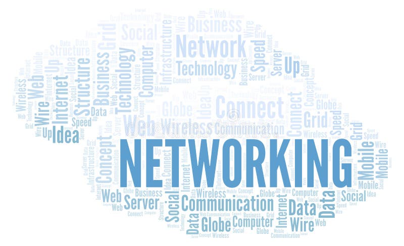 Networking word cloud. stock illustration. Illustration of connection ...