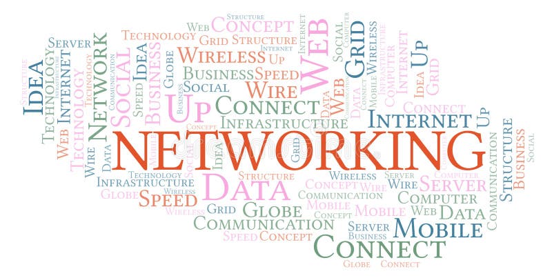 Networking word cloud stock illustration. Illustration of information ...
