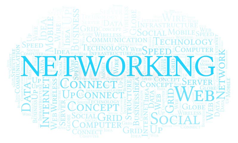 Networking Word Showing Relationships And Computer Communication Stock ...