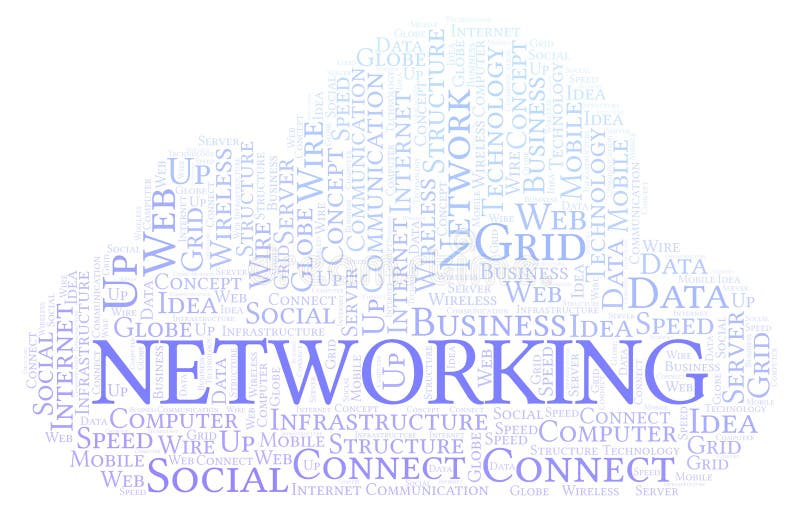Networking word cloud. stock illustration. Illustration of connection ...