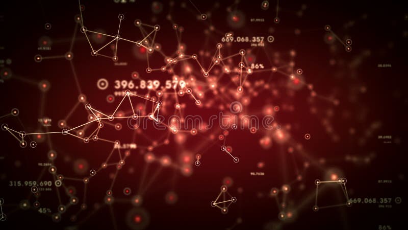 Networks and Data Red Rising Stock Footage - Video of network, business ...
