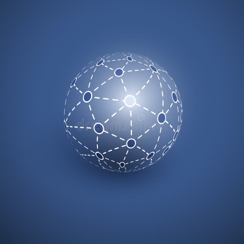 Networks - Globe Design, Connected Line Infrastructure, Minimal ...