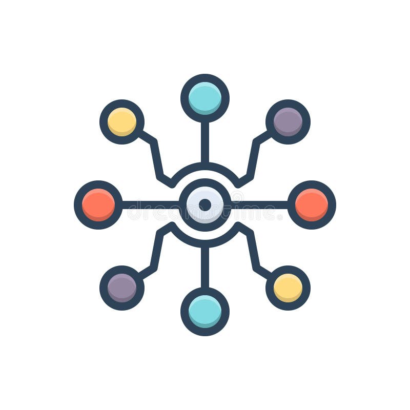 Color Illustration Icon for Networks, Web and Mechanism Stock Vector ...