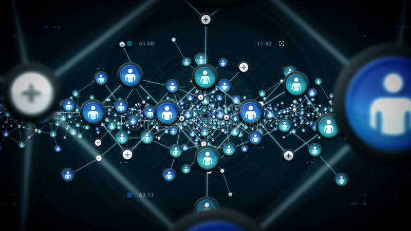 Networks Blue Rising stock video. Video of forecasting - 44824817