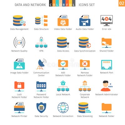 Networks Set 02 stock illustration. Illustration of database - 63210896