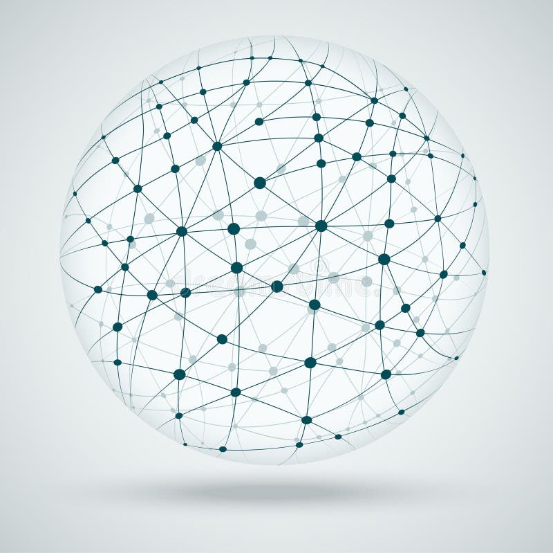 Netze, Globale Verbindungen. Illustration Vektor Abbildung ...