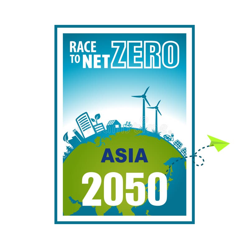 Race To Net Zero 2050 Asia Greenhouse Gas Emission Target Carbon ...