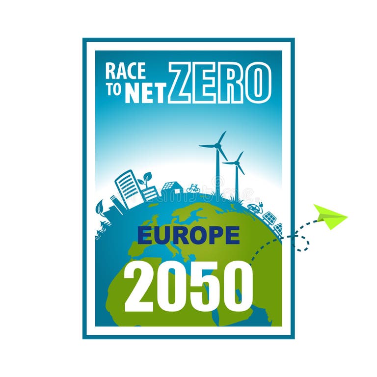 Race To Net Zero 2050 Europe Greenhouse Gas Emission Target Carbon ...