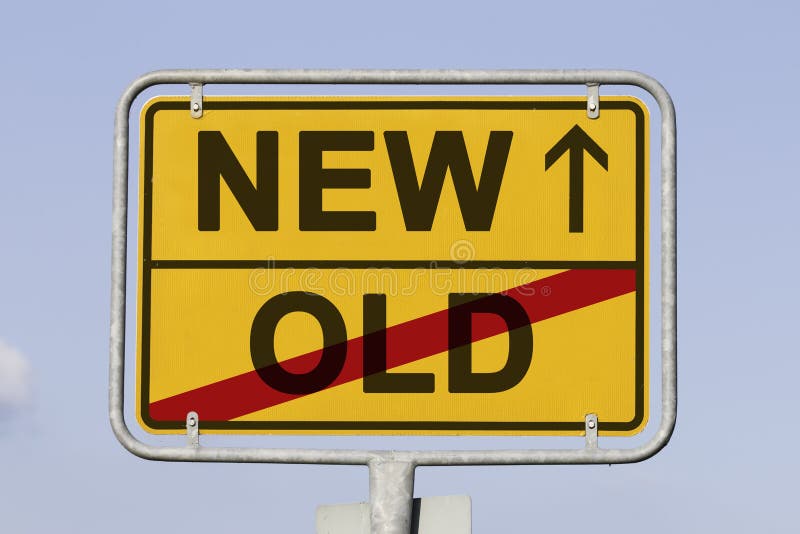 Neu und alt stockbild. Bild von änderung, richtung, entscheidung - 45982275
