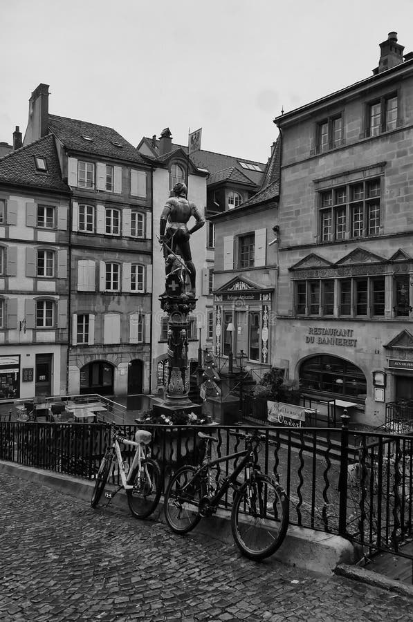 Neuchatel Switzerland the Banneret Statue Editorial Stock Image - Image ...