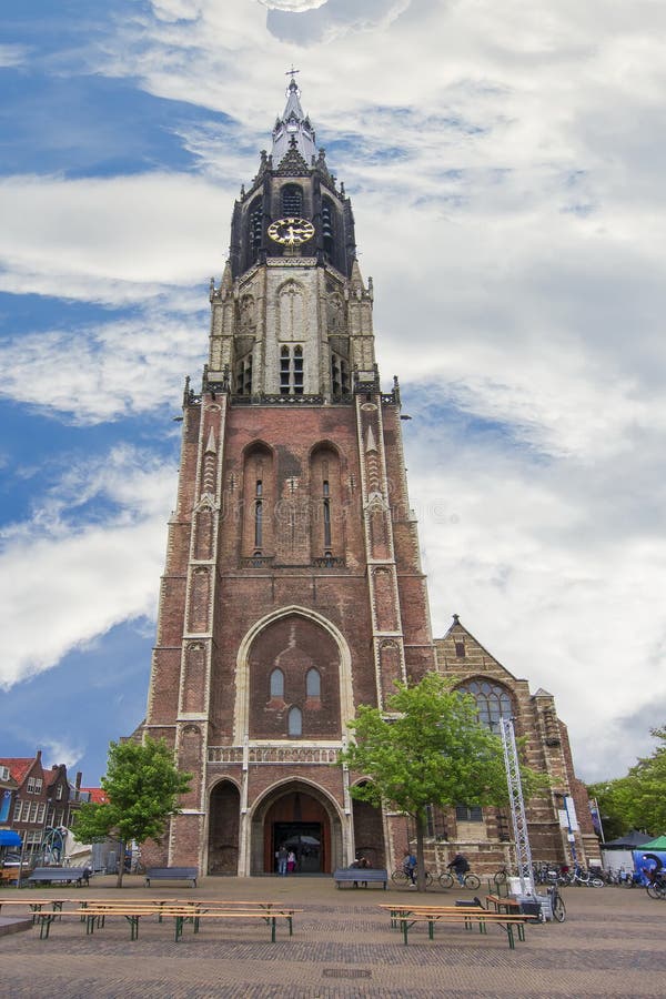 Neue Kirche Auf Marktplatz, Delft, Die Niederlande Redaktionelles Bild ...