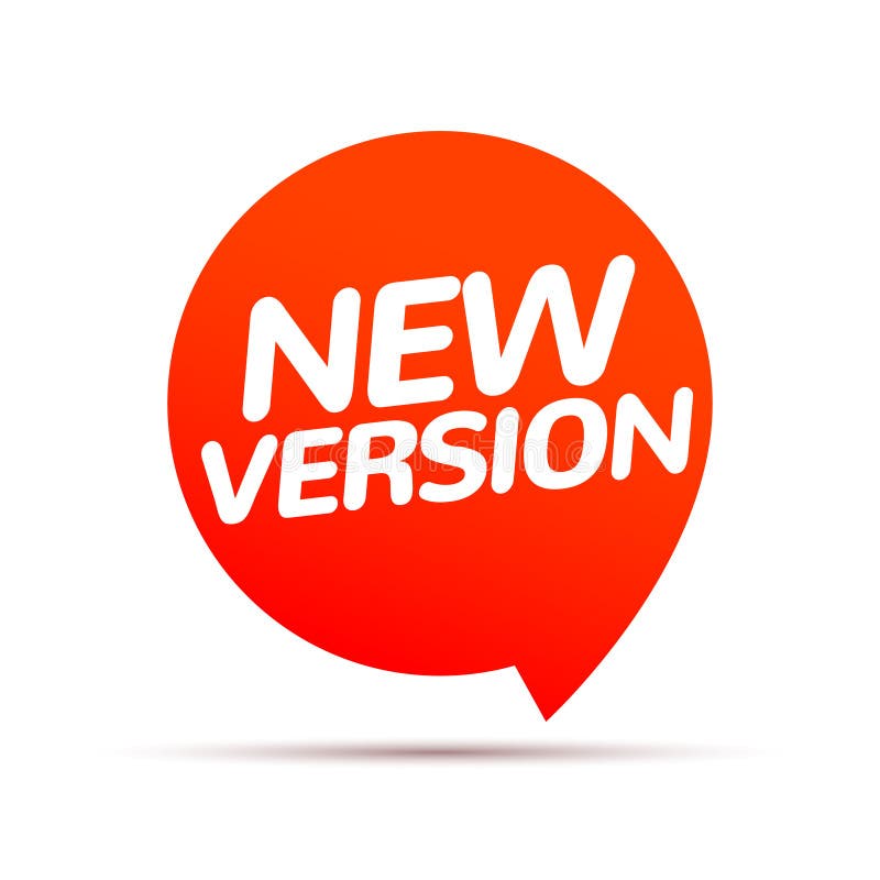 Neue Version. Neues Label Banner Symbol Update Vektor Rot Abzeichen ...
