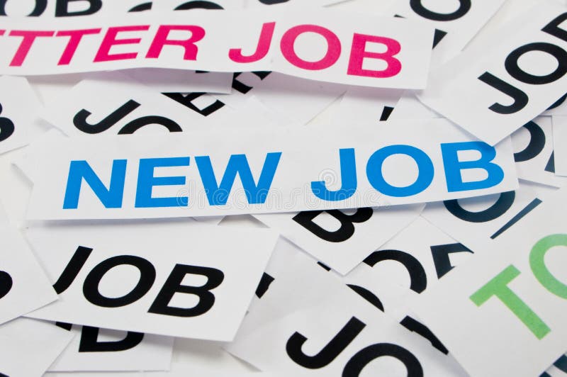 Neuer Job Road Sign stockfoto. Bild von hintergrund, karriere - 47231466