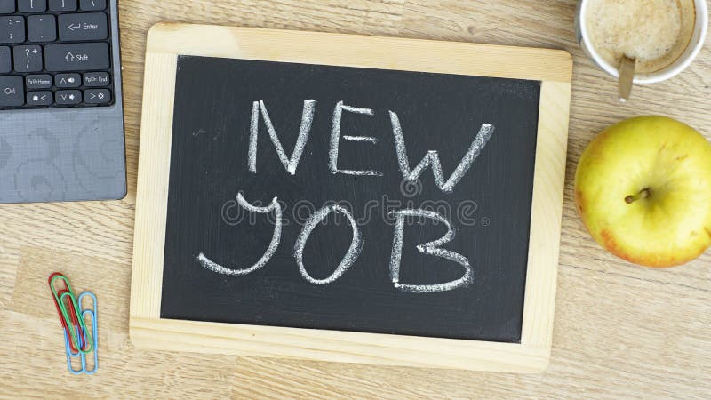 Neuer Job stockfoto. Bild von text, zeichen, beschäftigung - 55006868
