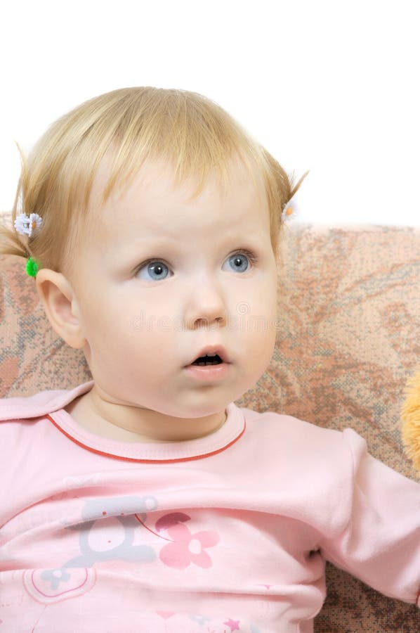 Neugieriges Kleines Mädchen Stockfoto - Bild von kind, froh: 10409026