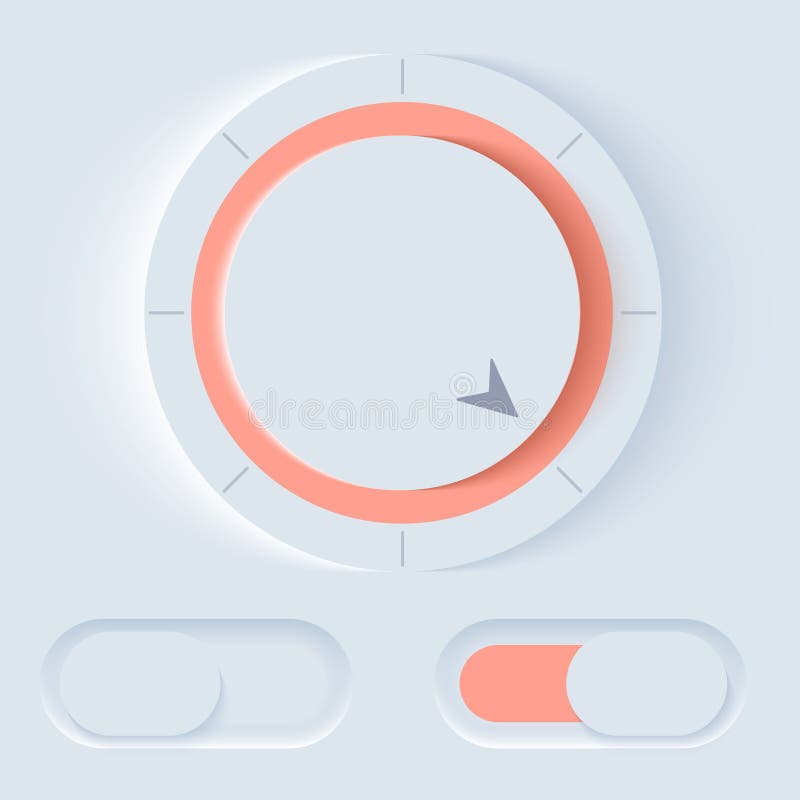 Neumorph UI kit stock vector. Illustration of newmorph - 175303248