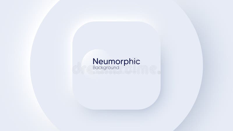 Neumorphic Circular Background with Square Concentric Elements. Minimal Abstract Clean Paper 3d ...