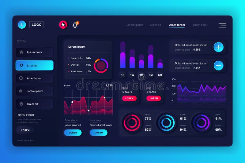Dashboard Ui. Statistic Graphs, Data Charts and Diagrams Infographic ... Dashboard Ui. Statistic Graphs, Data Charts and Diagrams Infographic ...