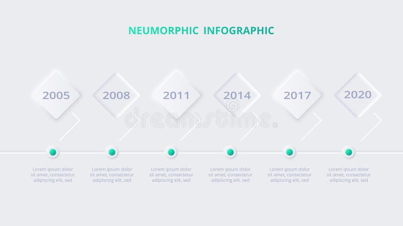 Neumorphic Flow Chart Infographic. Creative Concept for Infographic ...