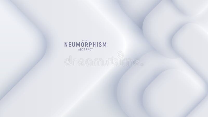 Neumorphic Soft and Bright Design with Geometric Shapes. Stock ...