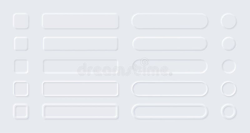 Neumorphic UI Buttons. Modern Minimal Web Layout with Input Fields ... Neumorphic UI Buttons. Modern Minimal Web Layout with Input Fields ...