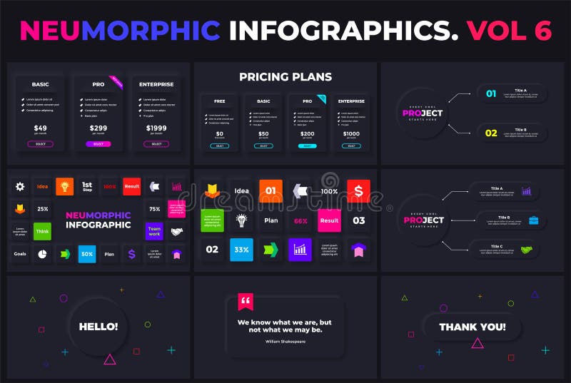 Neumorphic daily Chart. Dark Vector Infographic Graph. Presentation ...