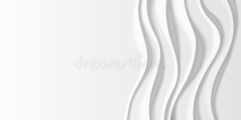 Neumorphism Abstract White Wavy Background Stock Illustration ...