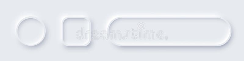Neumorphism Button Design Set, Slider Element for Website, Mobile App Menu and Navigation Stock ...