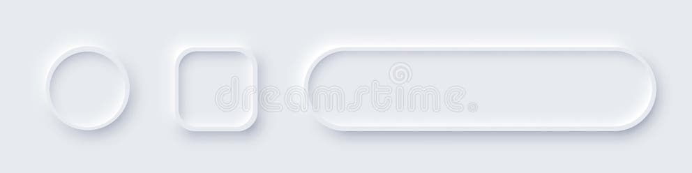 Neumorphism Button Design Set, Slider Element for Website, Mobile App Menu and Navigation Stock ...