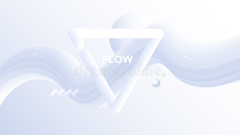 Neumorphism Poster with Gradient Light Wave. Stock Illustration ...