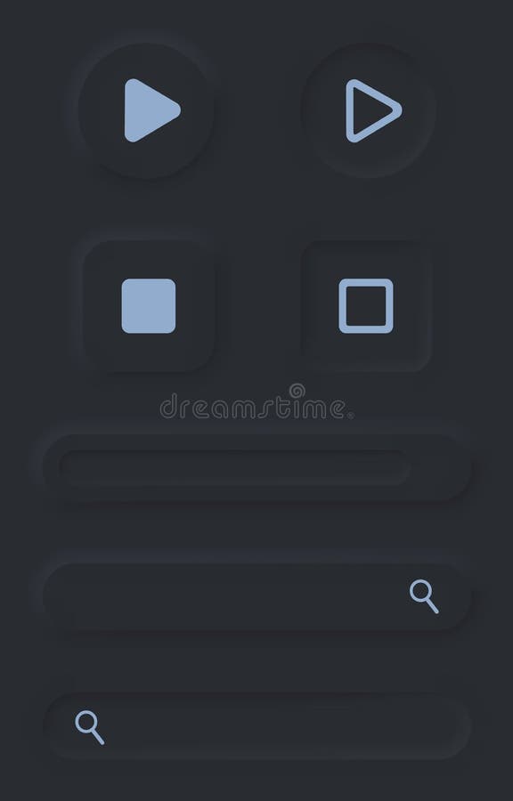 Neumorphism Black Style Liquid Interface Background. Neumorphism User ...