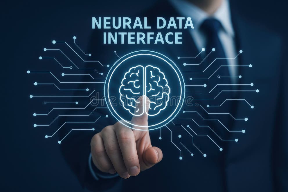 Neural Artificial Intelligence Interface with Smart Virtual Assistant Technology Shows ...