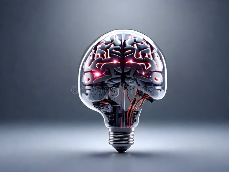 Neural Brightness: Artificial Intelligence with Bulb Innovation Stock ...