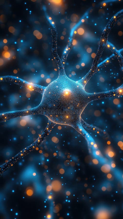 Neural Cell Illuminated with Glowing Lights in 3D Rendering Stock ... Neural Cell Illuminated with Glowing Lights in 3D Rendering Stock ...