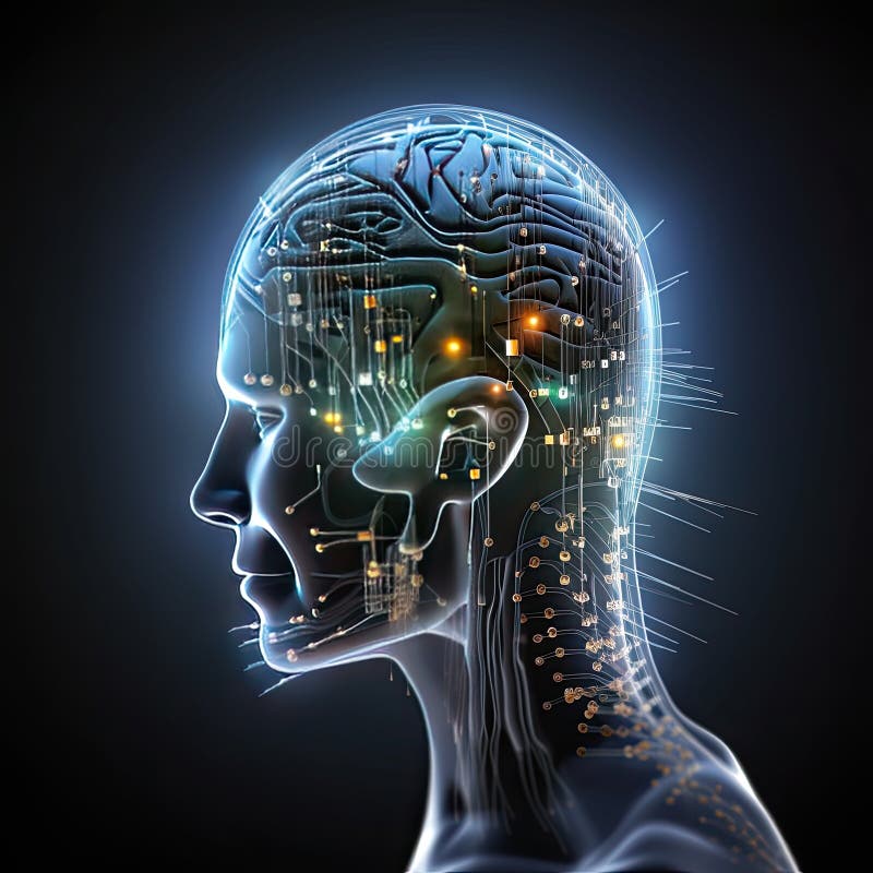 Neural Connection between Human Brain and ?omputer. Generative AI ...