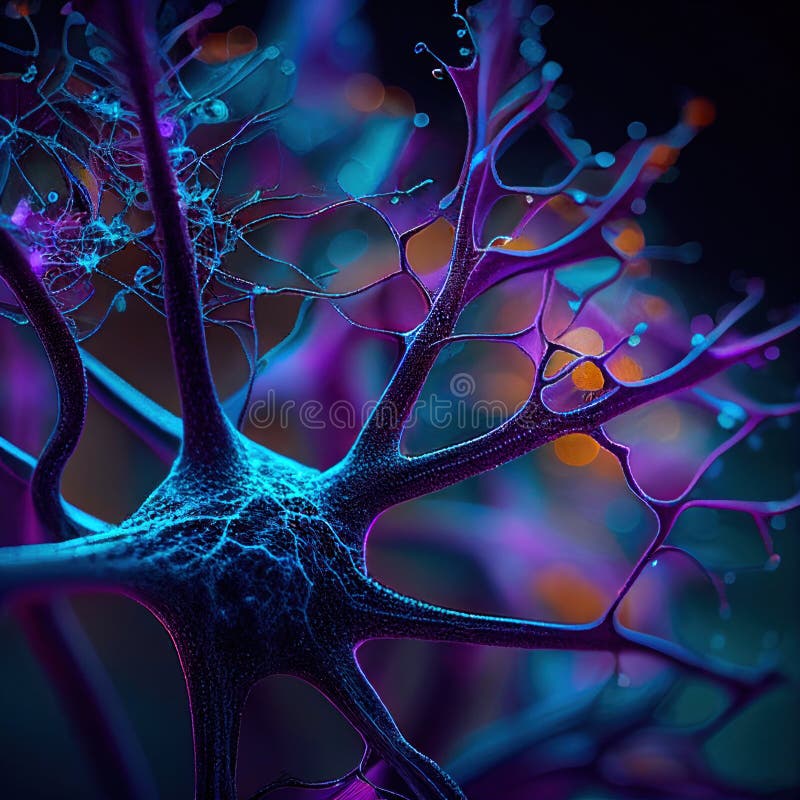 Neural Connections of the Brain Stock Illustration - Illustration of ...