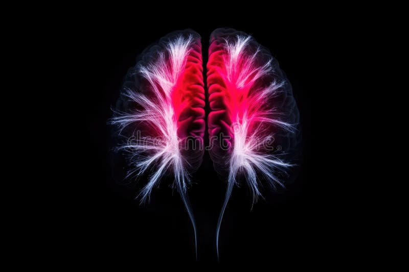 Brain Glowing Nerves Black Background Stock Photos - Free & Royalty ...