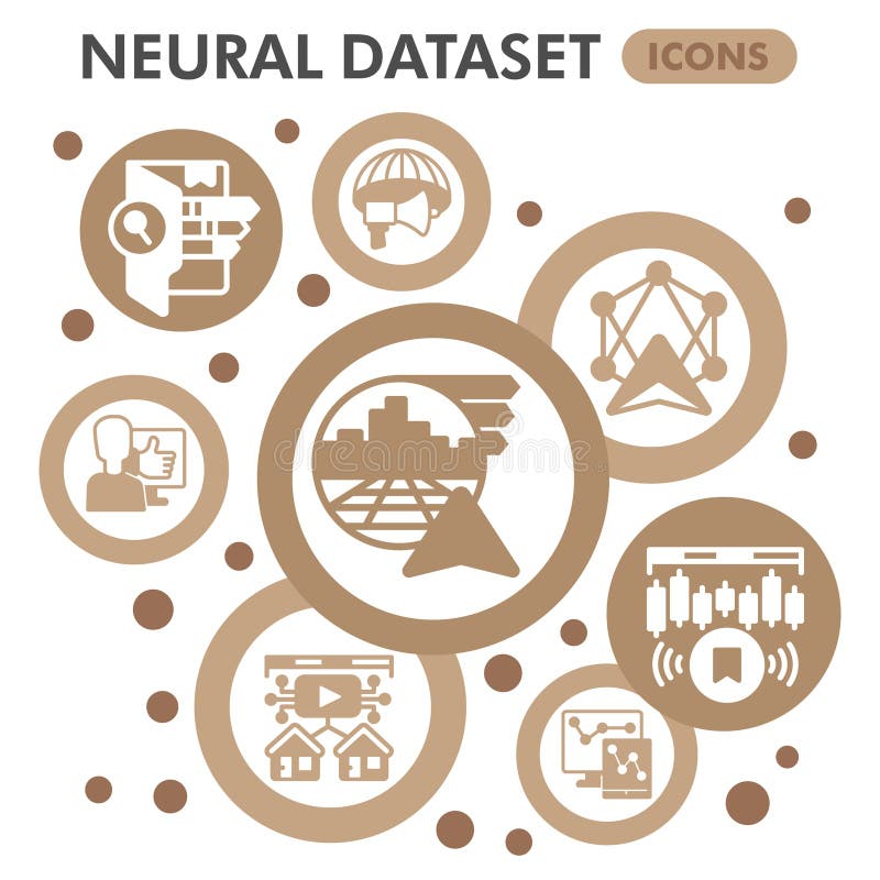 Neural Dataset Symbols Collection or Sketches, Deep Learning Theme ...