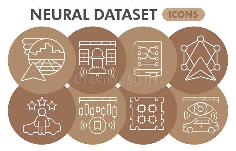 Neural Dataset Symbols Collection or Sketches, Deep Learning Theme ...