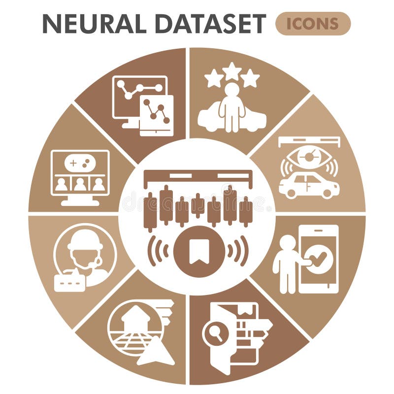 Neural Dataset Symbols Collection or Sketches, Deep Learning Theme ...
