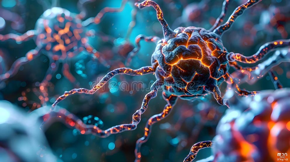 Neural Decline: an Abstract Visual Symphony. Concept Abstract Art ...