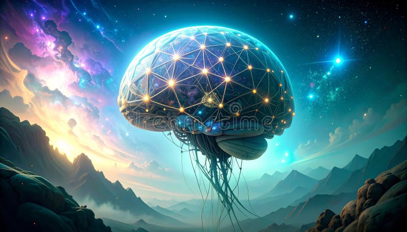 Neural Dust Constellation in Brain Nebula . Artificial Intelligence ...