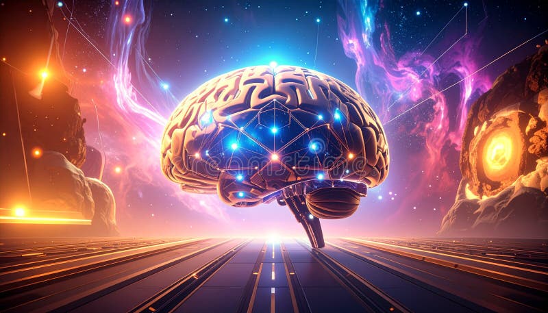 Neural Dust Constellation in Brain Nebula . Artificial Intelligence ...